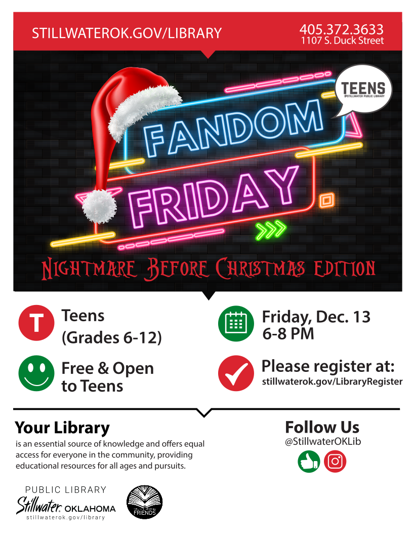 Holiday fandom trivia for teens Dec. 13
